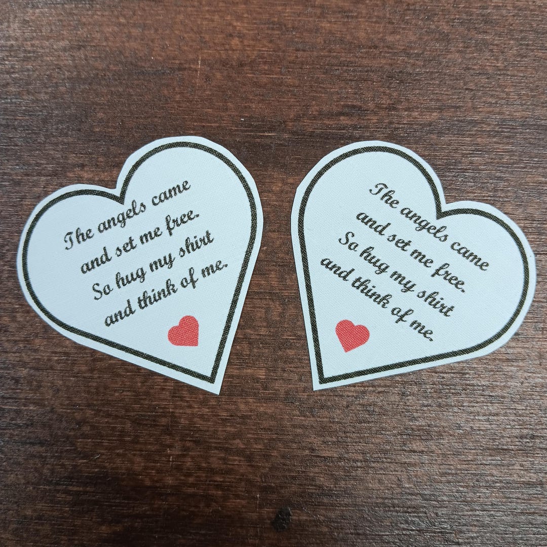 Mini Memory Heart Patches – 2x2" Set of 2 Sew/iron-on Labels for Quilt ...