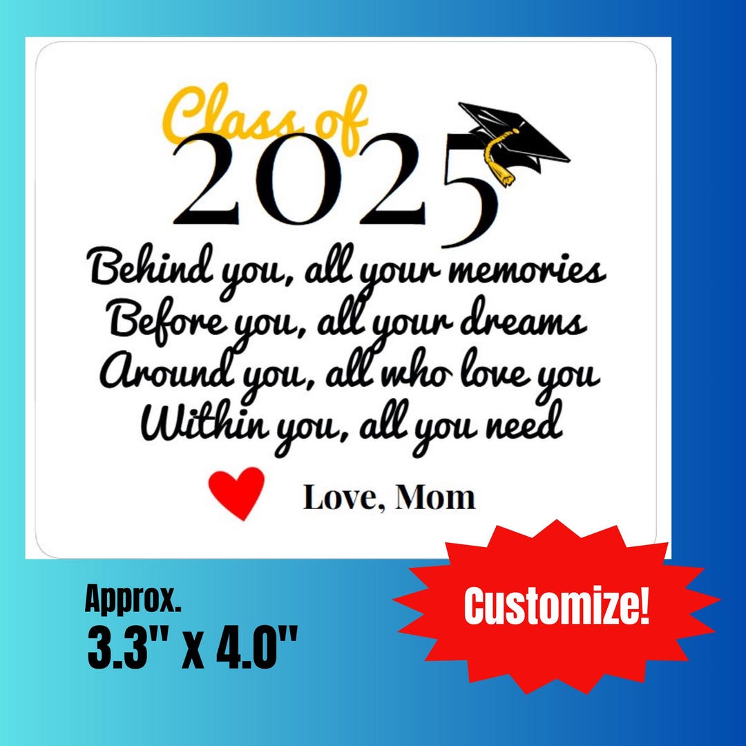 Custom Label for Graduates With Poem Graduation Quilt Shirt Memory Grad ...