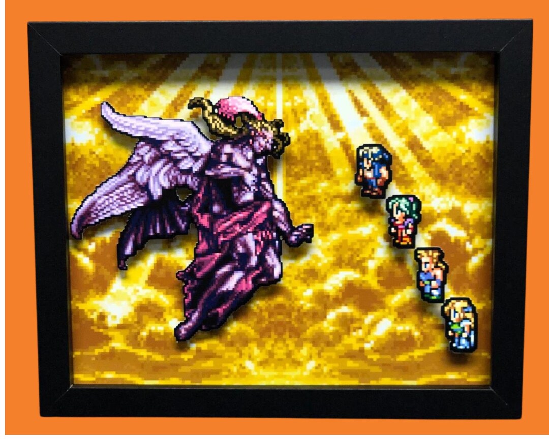 Final Fantasy VI 3D Shadow Box | Kefka Final Battle Scene With Terra ...