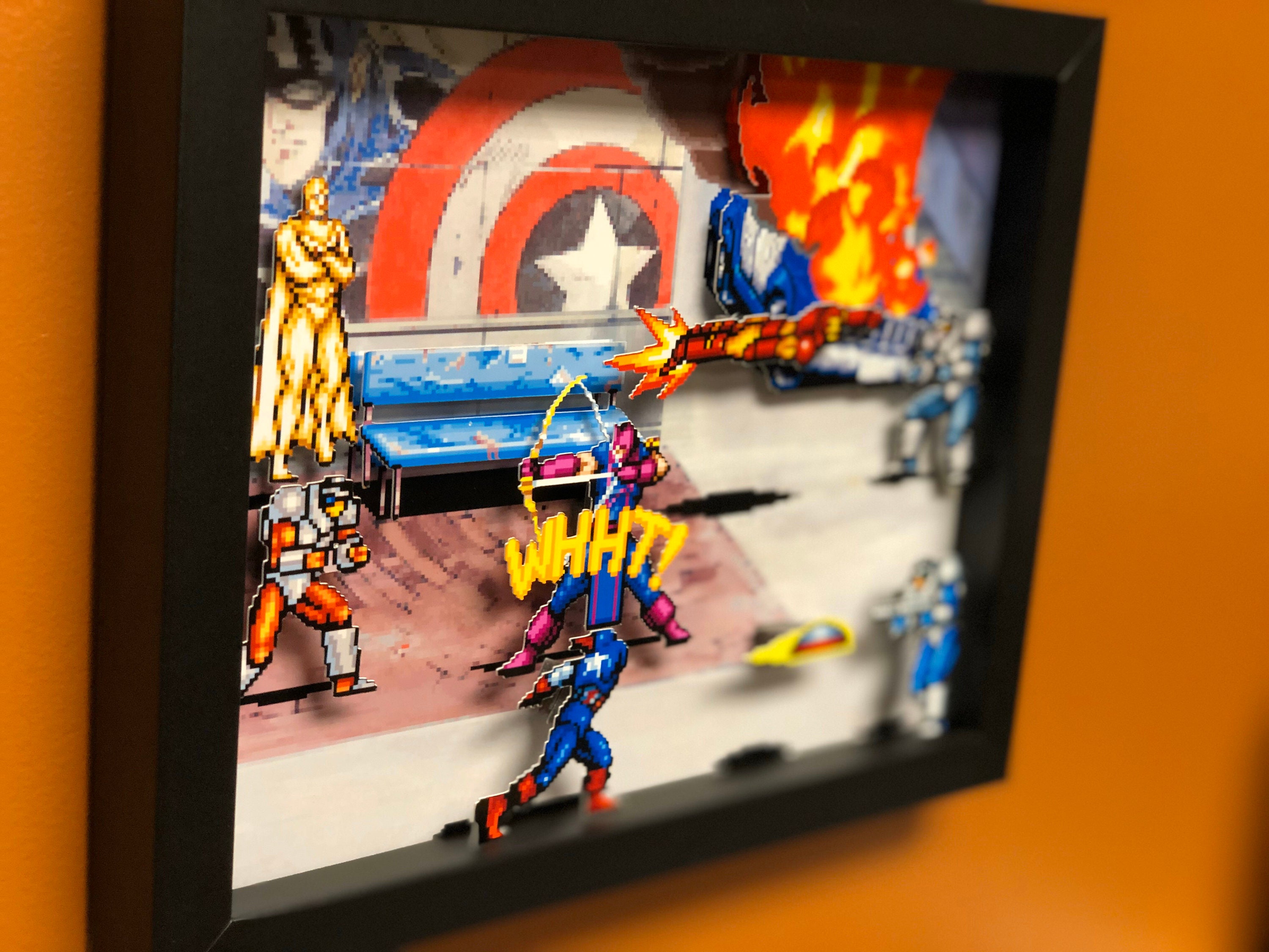 Capitán América y los Vengadores Shadow Box-Arcade-Avengers | Etsy