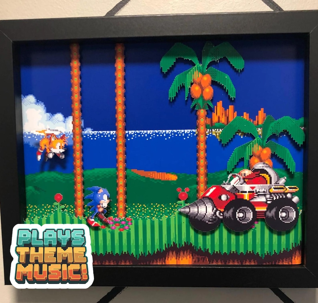 Interactive Sound | Sonic the Hedgehog Vs Robotnik 3D Shadow Box ...