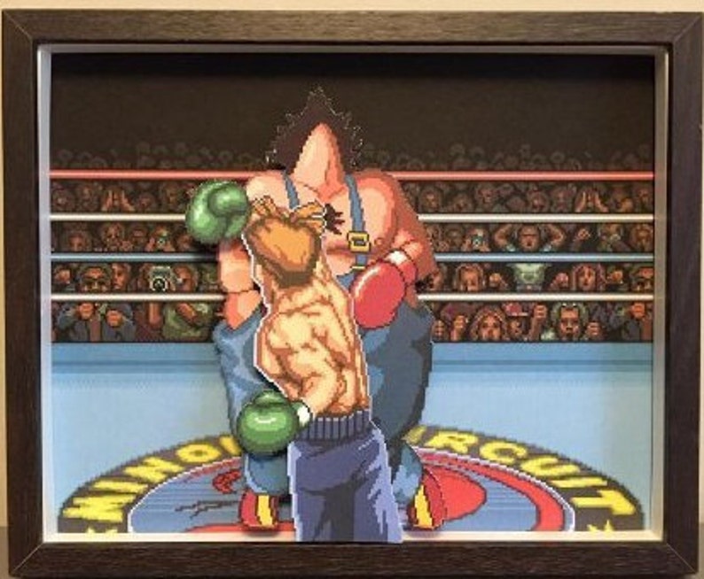 Super Punch Out Shadow Box Snes-boxing-retro 8x10 Frame - Etsy