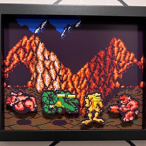 Battletoads NES Shadowbox | Retro Gaming Decor | 3D Wall Art | Classic ...