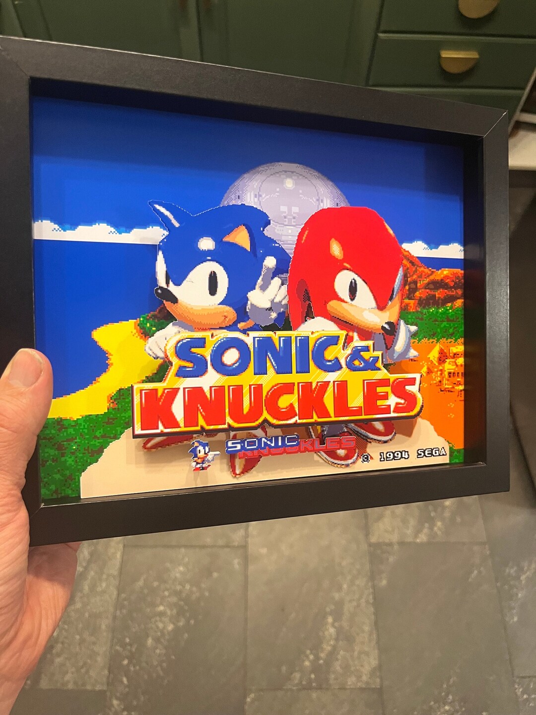 Sonic & Knuckles 3 Title Screen Shadowbox - 8x10 Layered Art - Etsy
