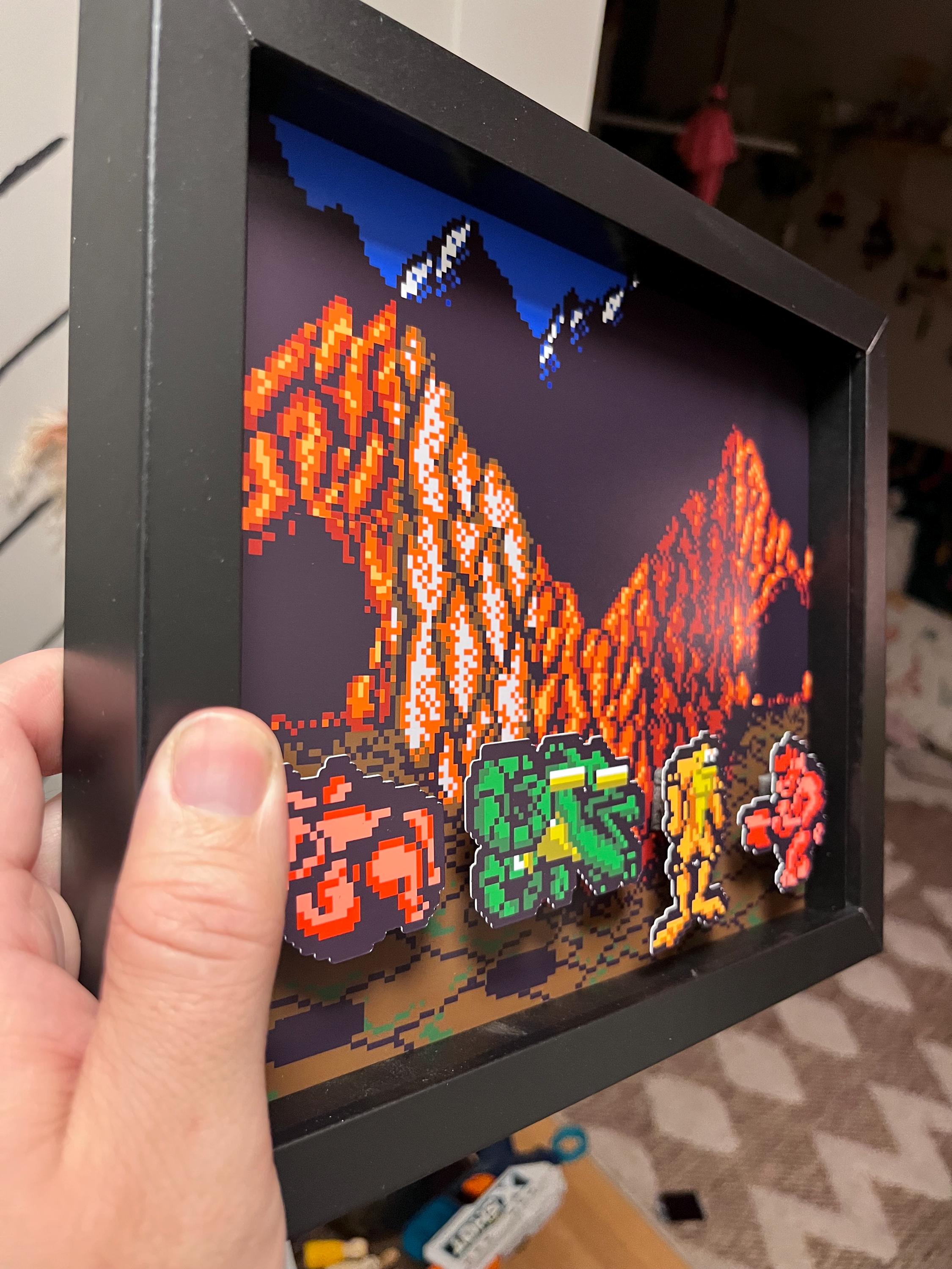 Battletoads NES Shadowbox | Retro Gaming Decor | 3D Wall Art | Classic ...