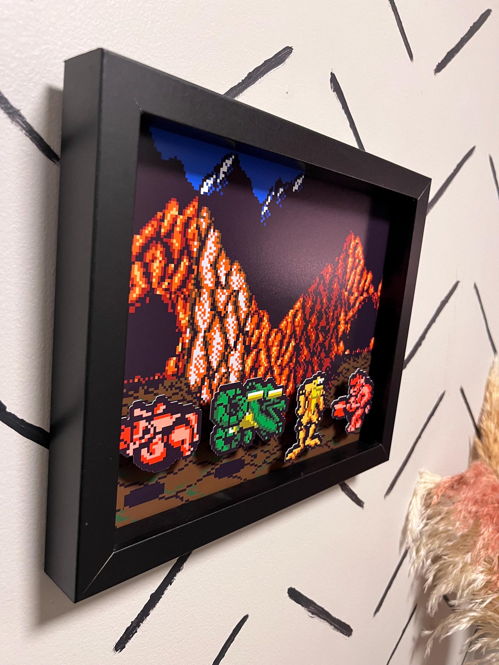 Battletoads NES Shadowbox | Retro Gaming Decor | 3D Wall Art | Classic ...