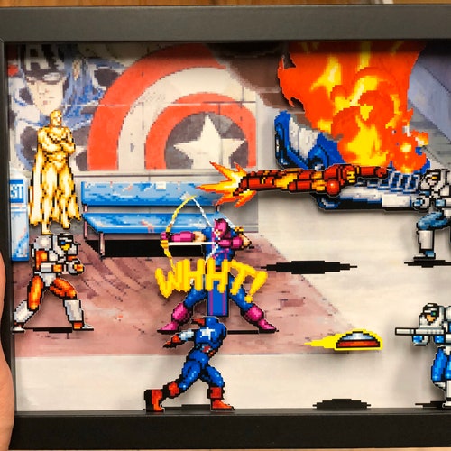 The Simpsons Shadow Box-arcade-simpsons - Etsy