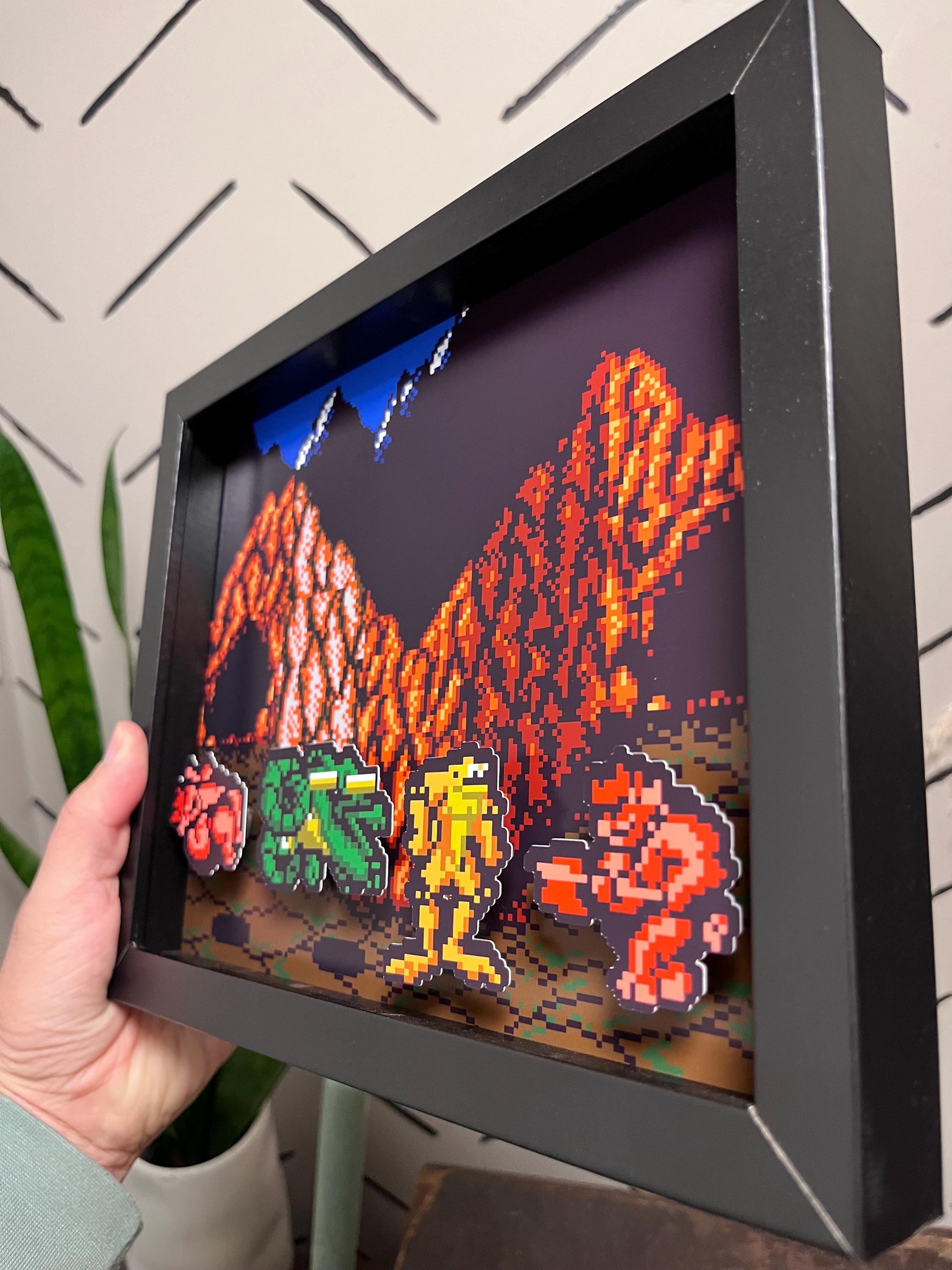 Battletoads NES Shadowbox | Retro Gaming Decor | 3D Wall Art | Classic ...