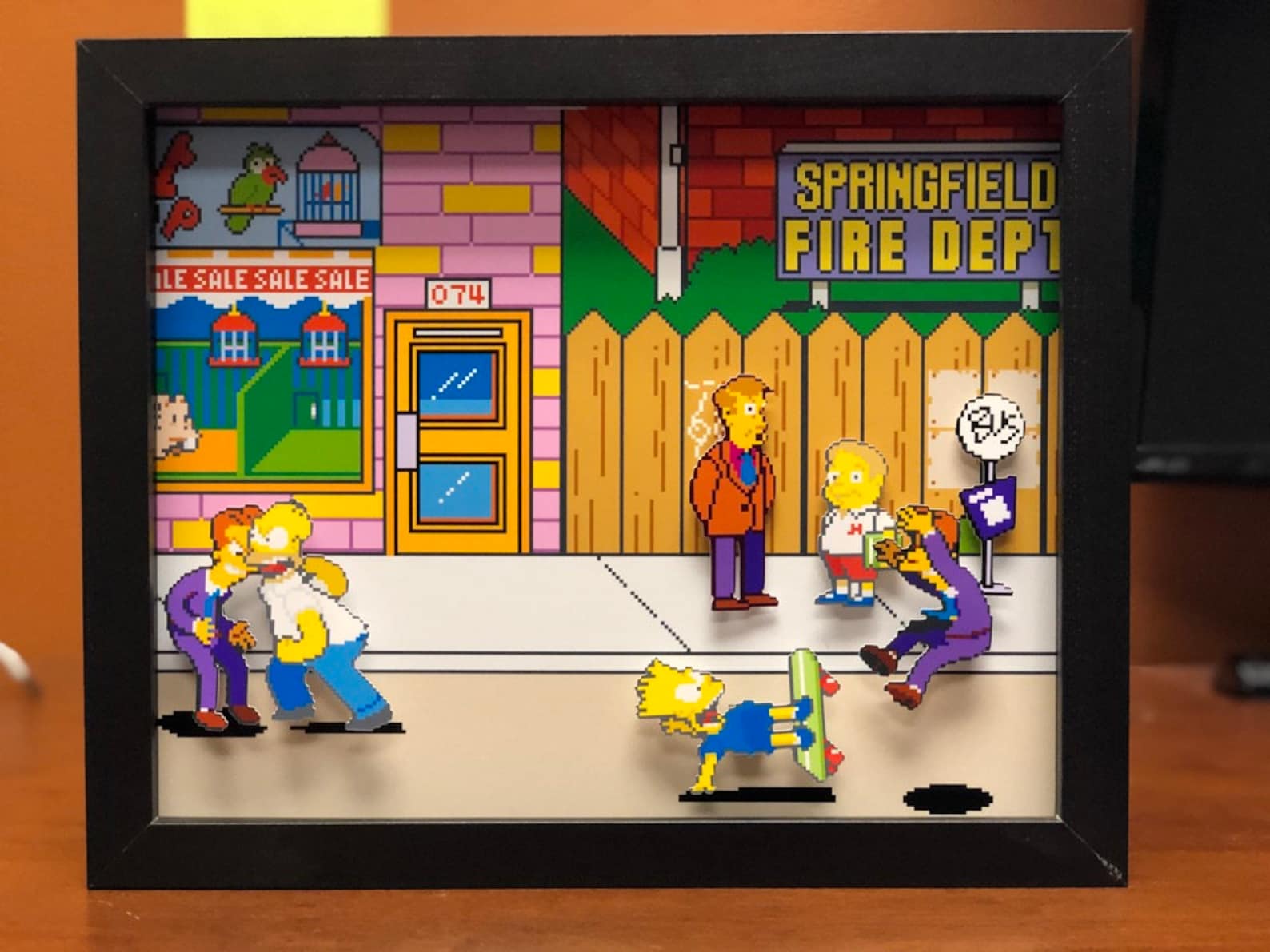 The Simpsons Shadow Box-arcade-simpsons | Etsy