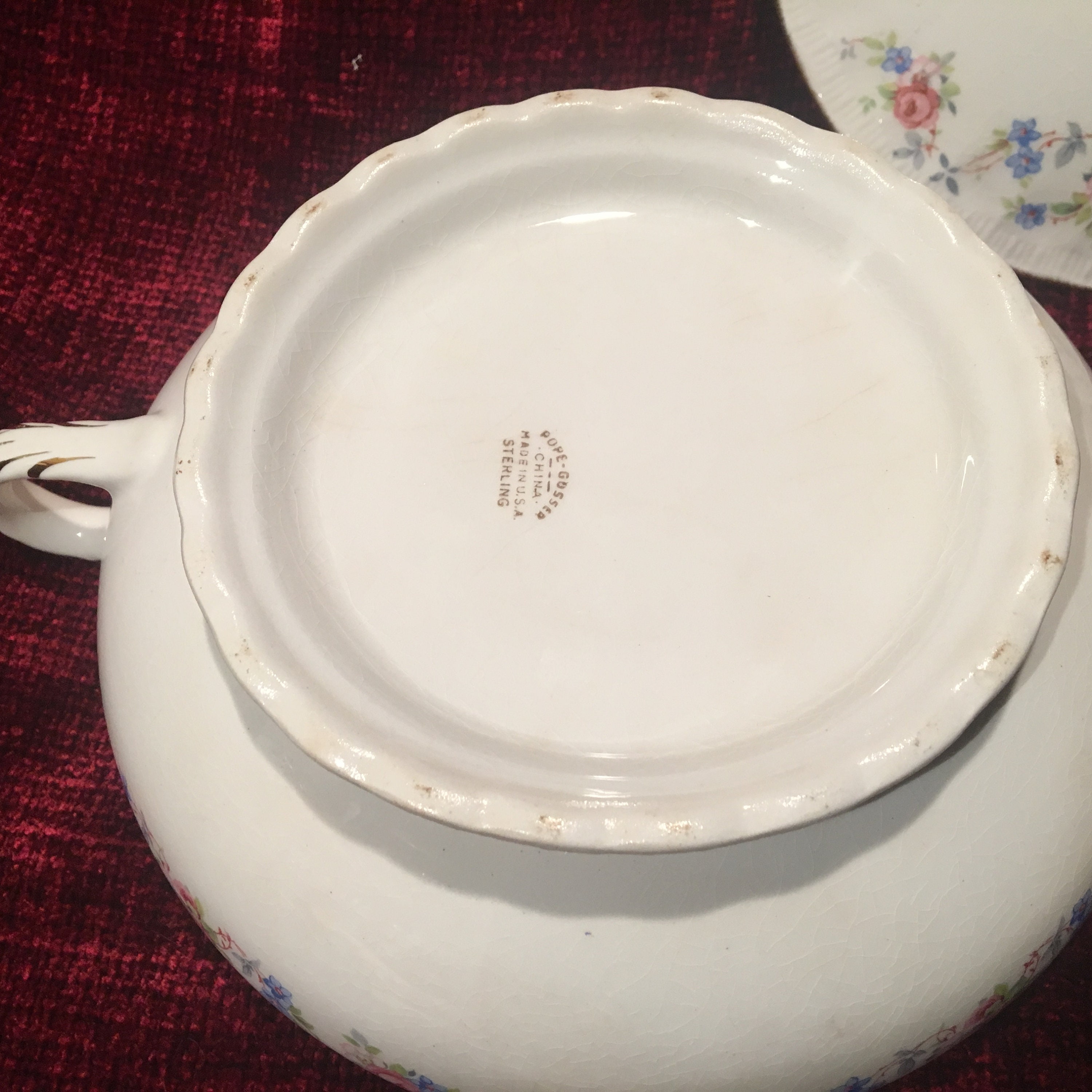 Vintage POPE GOSSER Flora Bell Pattern Round Covered Vegetable Bowl - Etsy