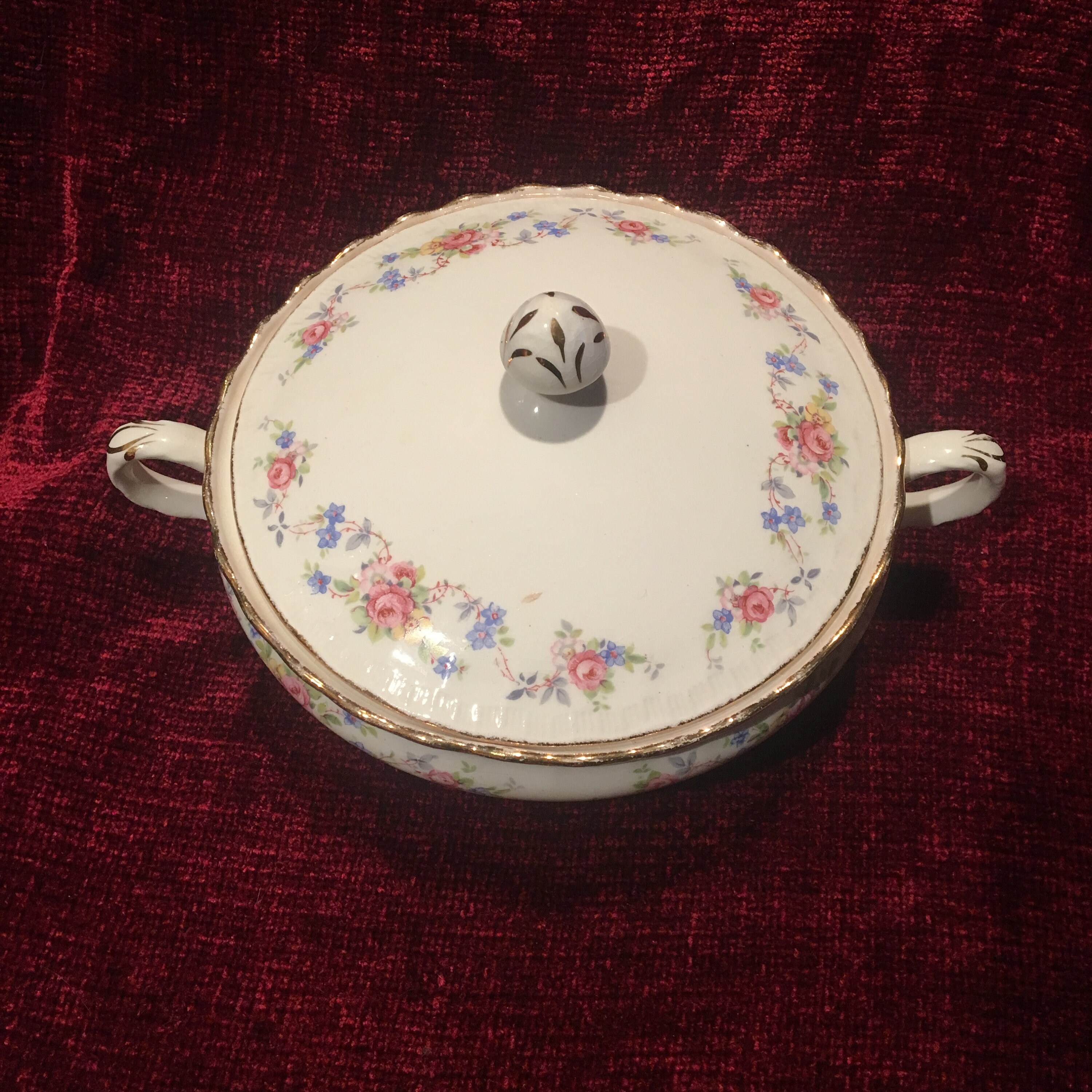 Vintage POPE GOSSER Flora Bell Pattern Round Covered Vegetable Bowl - Etsy