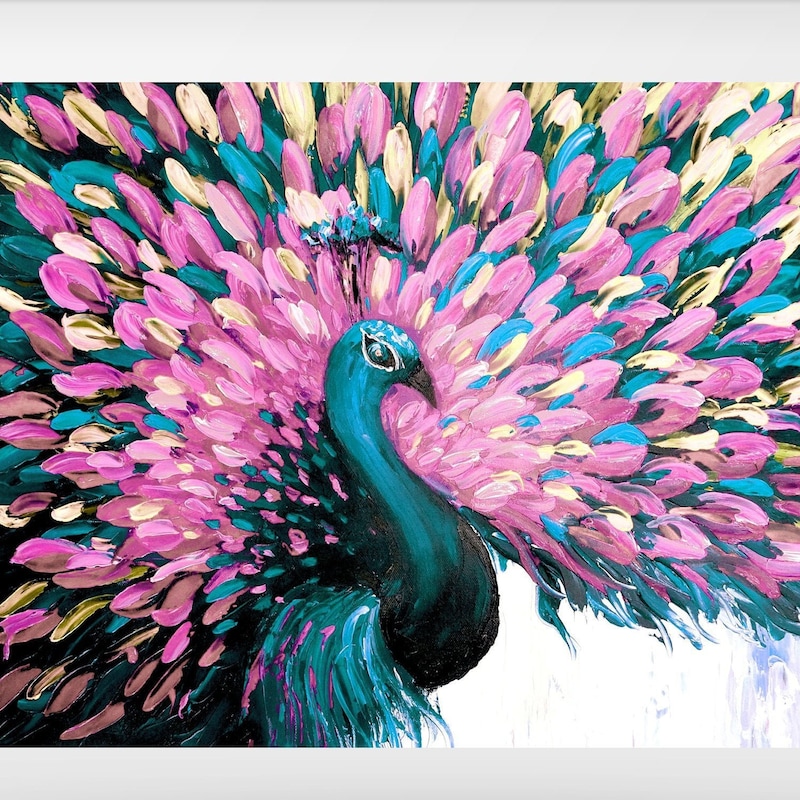 Peacock Wall Decor Etsy