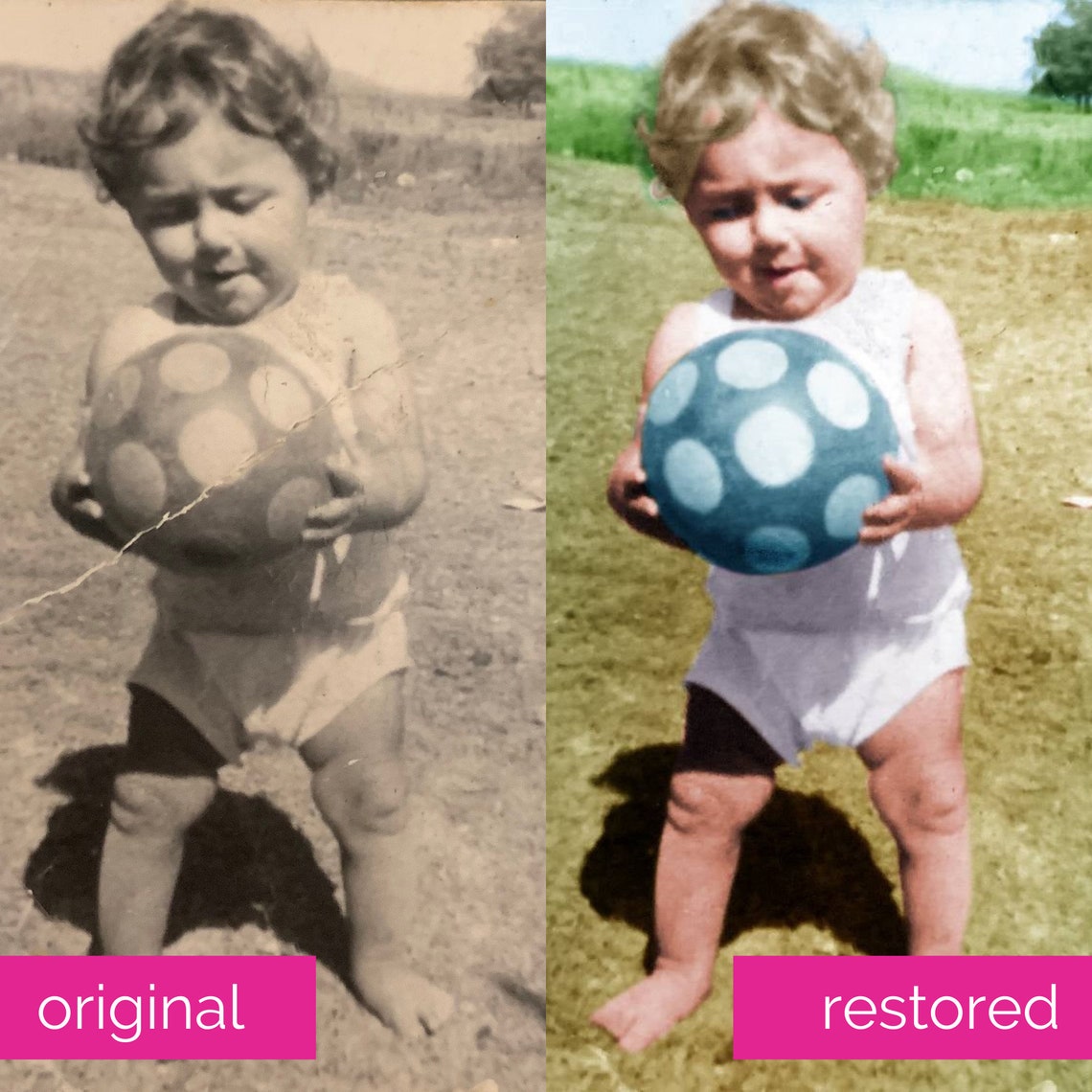 Custom Photo Restoration and Recoloring Recolor Old Black | Etsy