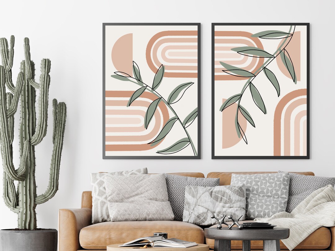 Boho Wandbild 2er Set Digitaler Download Boho Poster Set in ...