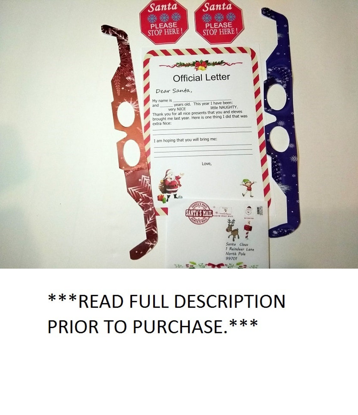 Editable Santa Letter Kit Custom Christmas Letter Personalized Letter ...