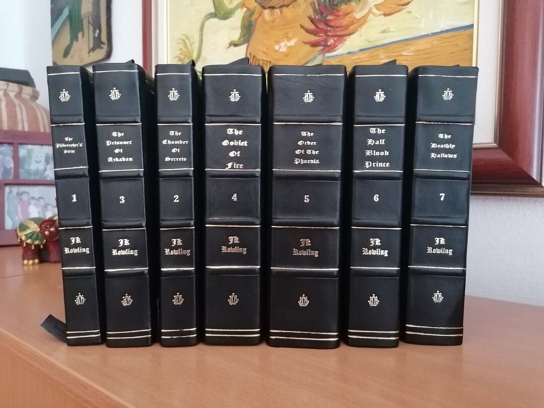 Real Leather Handcraft Wizarding Book Set Made With Licensed Fabric ...