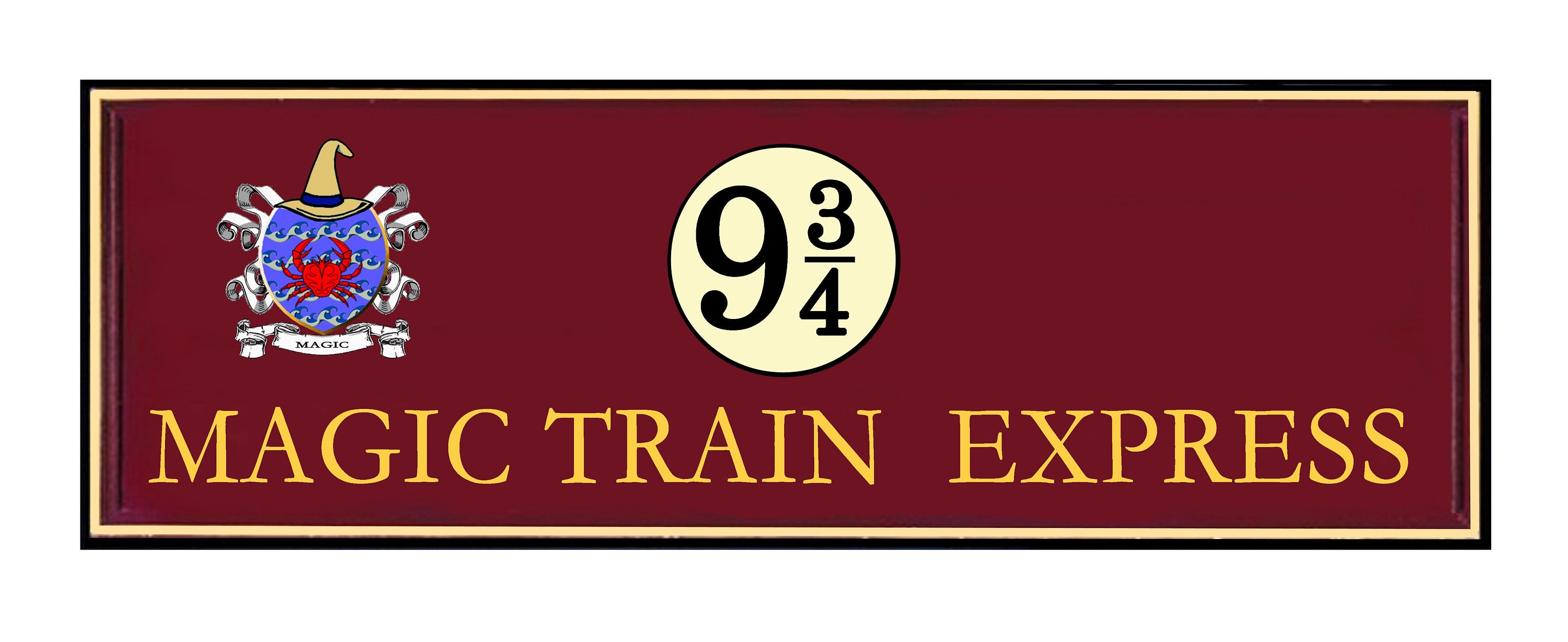 Magic Train Station Express Train Platform 934 Sign With Brick Wall ...