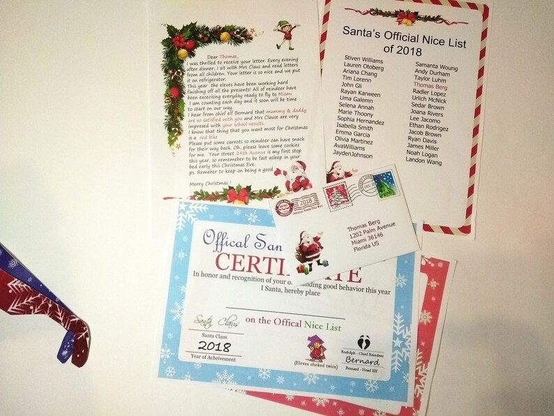Letter From Santa Claus Custom Santa Letter Custom Christmas - Etsy