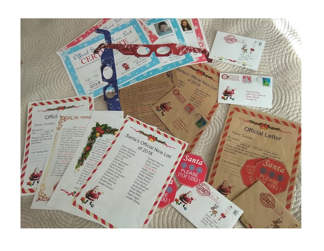 Editable Santa Letter Kit Custom Christmas Letter Personalized Letter ...