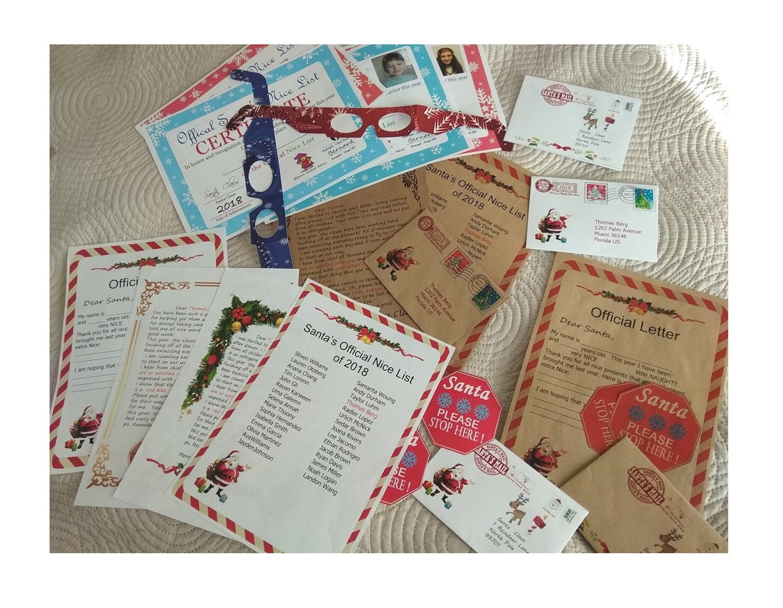 Editable Santa Letter Kit Custom Christmas Letter Personalized Letter ...