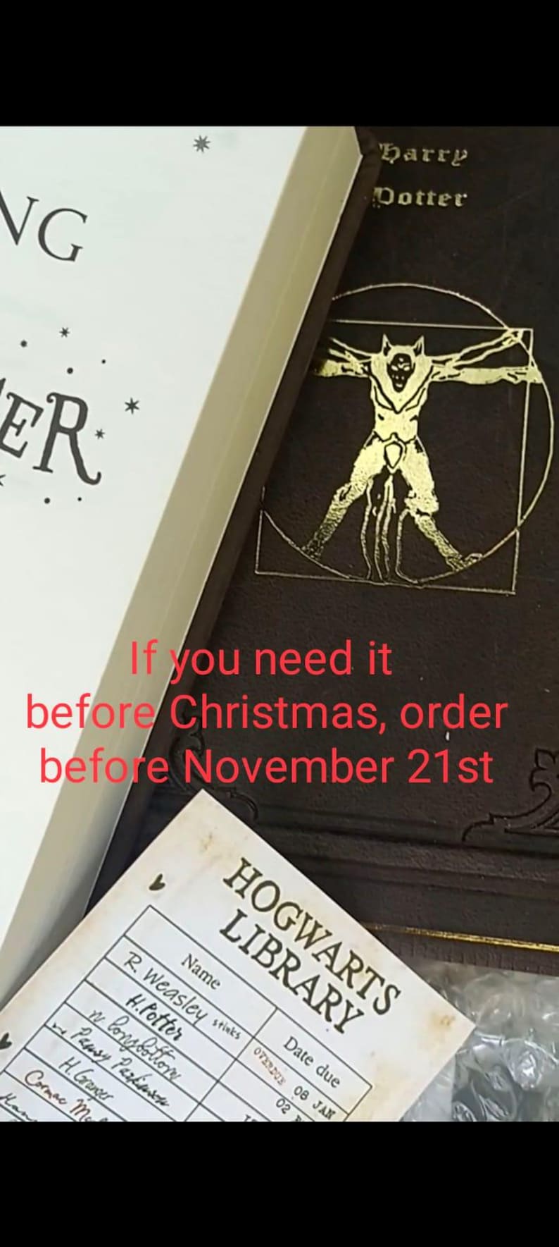 Real Leather Handcraft Wizarding Book Set Made With Licensed Fabric ...