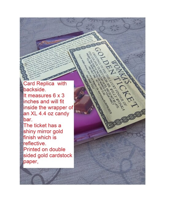 Chocolate Factory Golden Ticket Replica | Etsy