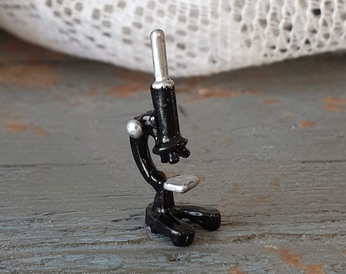 MINIATURE LABORATORY MICROSCOPE Miniature Science Scientist - Etsy