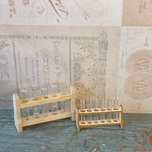 MINIATURE LABORATORY Test Tubes With Rack Miniature Apothecary ...