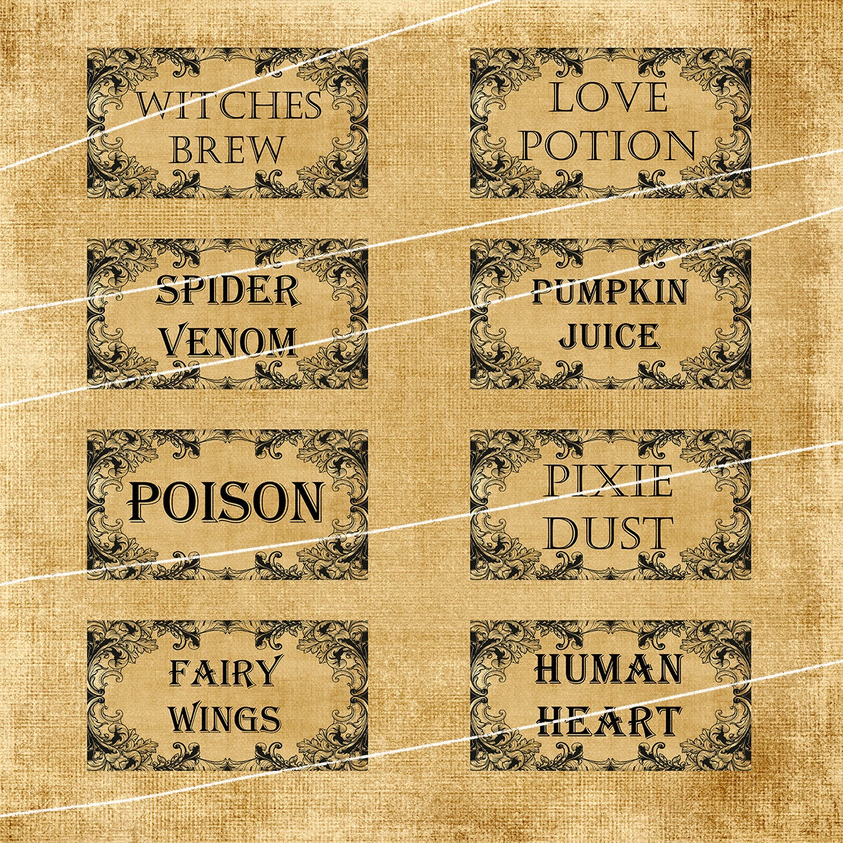 WITCH POTION LABELS Digital Download 4 Sheets With Potion - Etsy