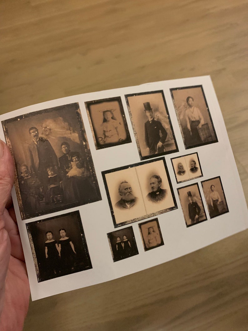 NO DIGITAL Real PAPER Sheet With Ghost Antique Photos - Etsy