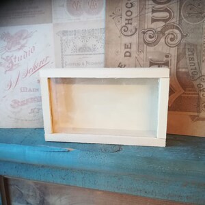 Wooden Display Box - Small Tiny Shadow Box. With a Acrylic Glass ...