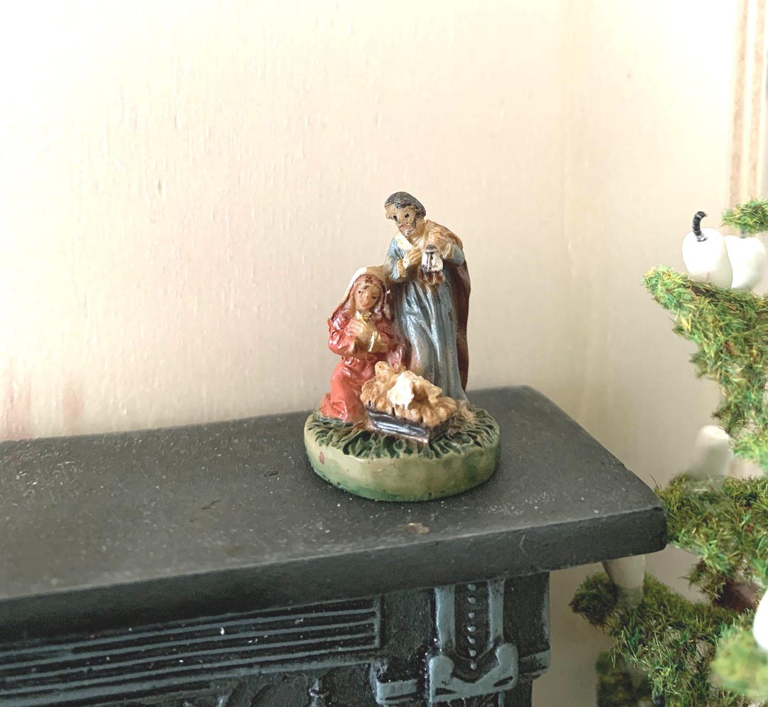 Miniature Nativity Set Manger Christmas - Etsy