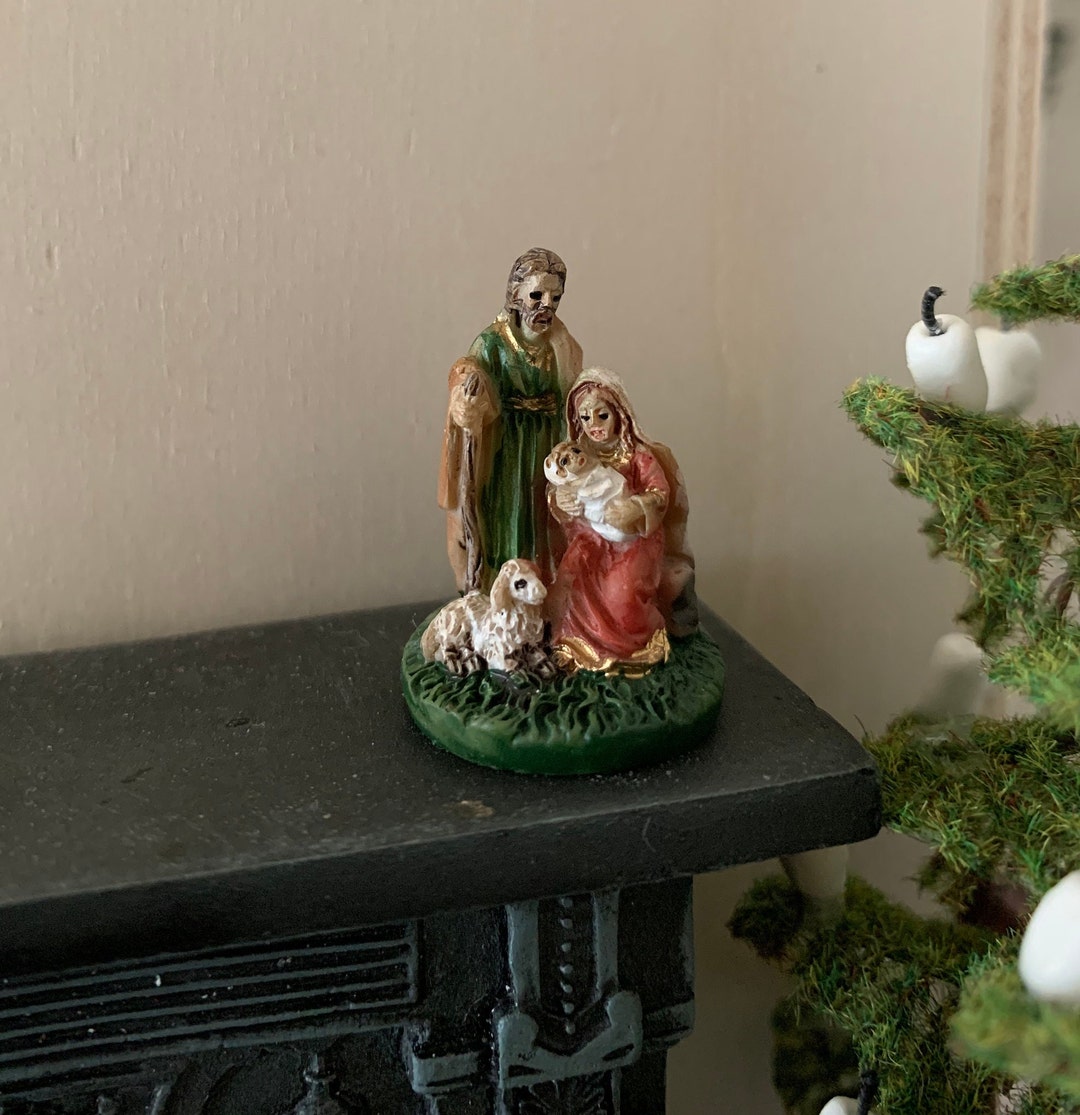 Miniature Nativity Set Manger Christmas - Etsy