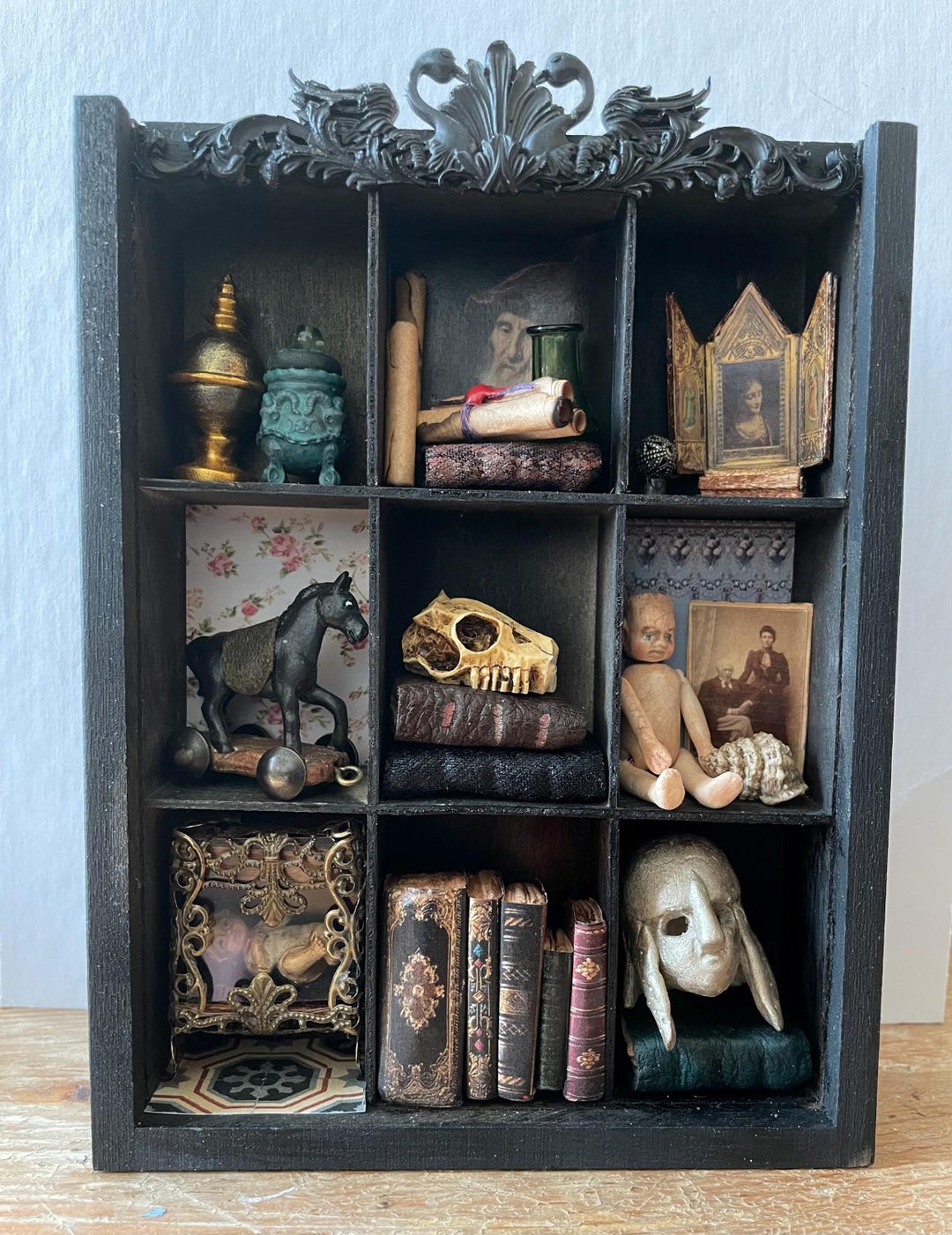 OOAK Miniature Cabinet of Curiosities - Miniature Oddities Collection ...