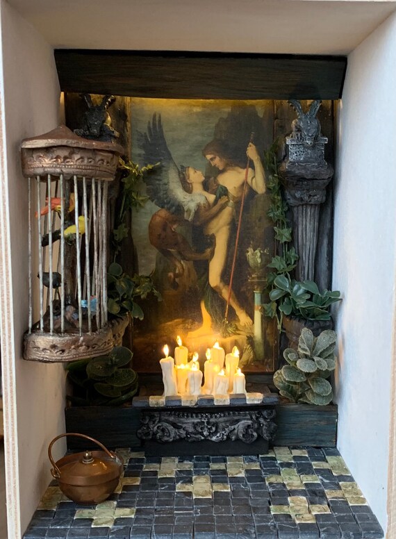 Book Nook Booknook Diorama oedipus and the Sphinx - Etsy