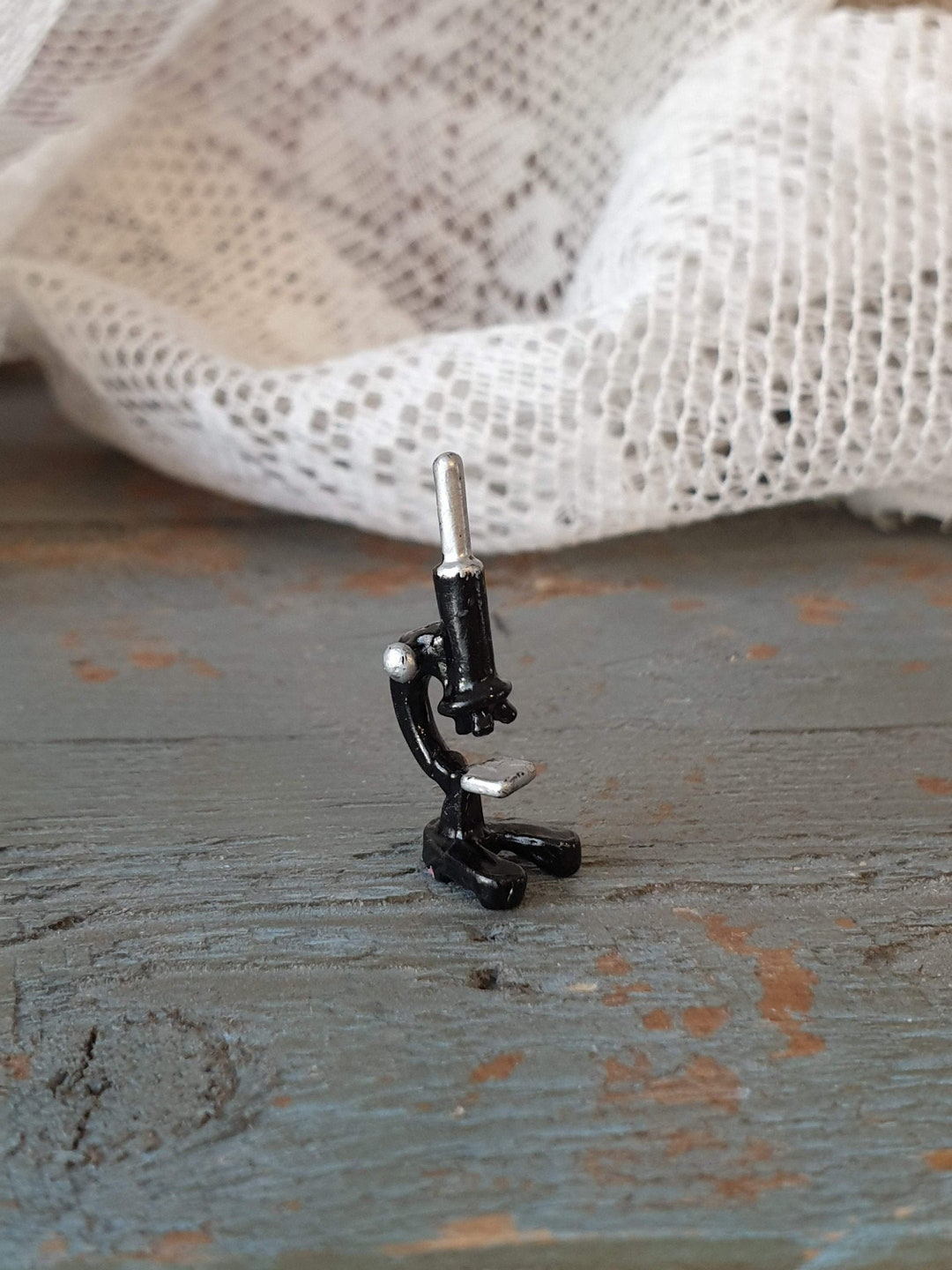 MINIATURE LABORATORY MICROSCOPE Miniature Science Scientist Apothecary ...