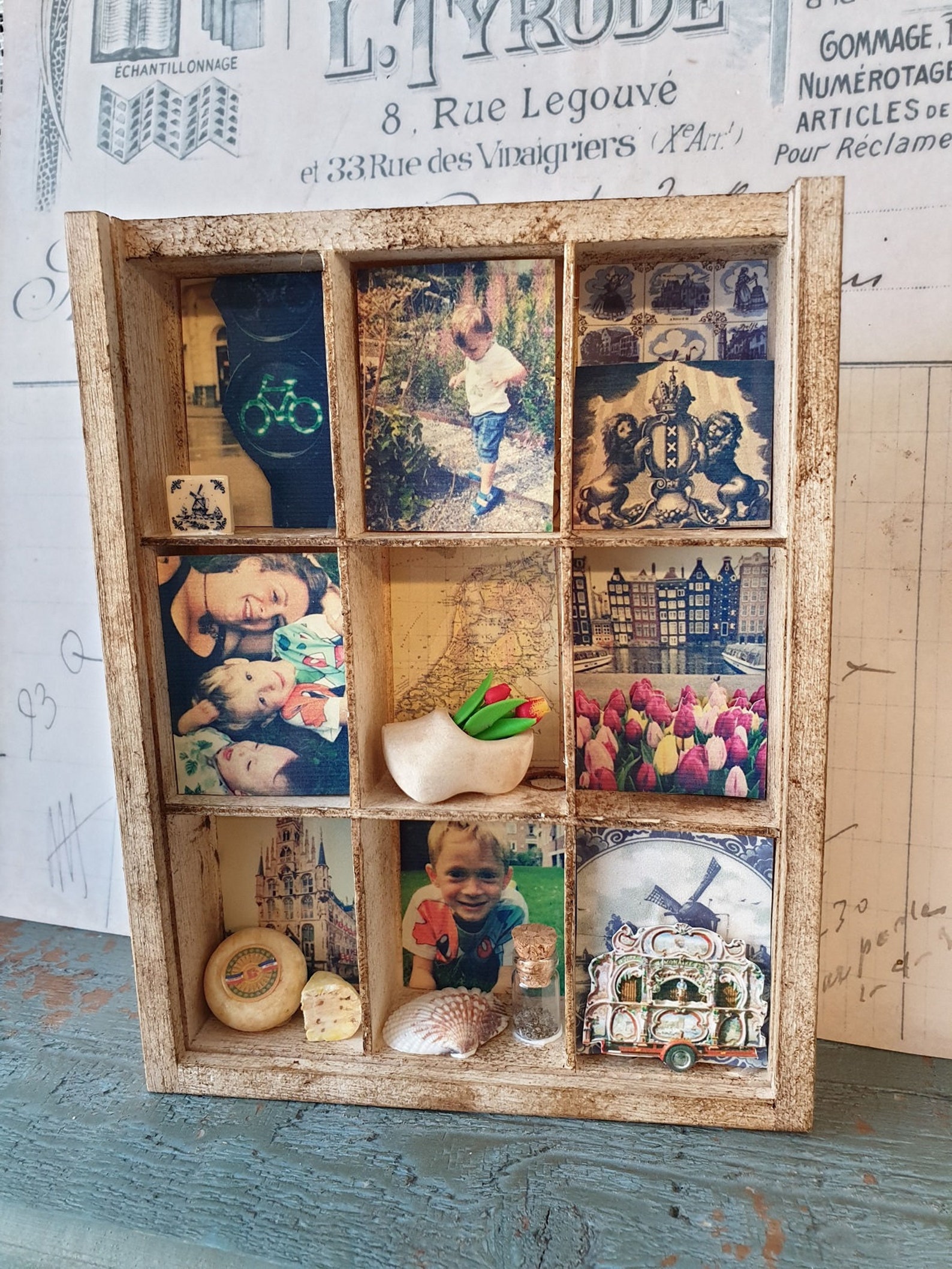 Wooden Display Box 9 Compartments. With a Glass Sliding Lid | Etsy UK