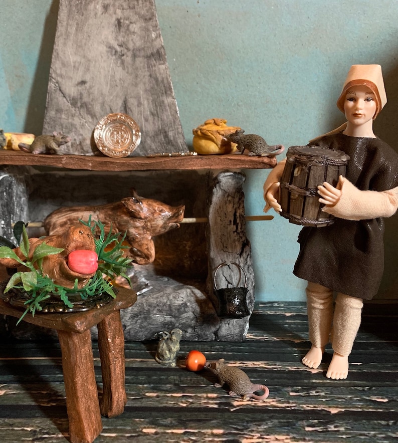 Rat Dollhouse Mouse 1:6 miniature Diorama - Etsy