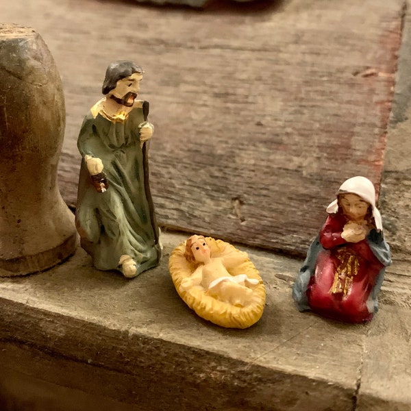 Miniature Manger Set - Etsy