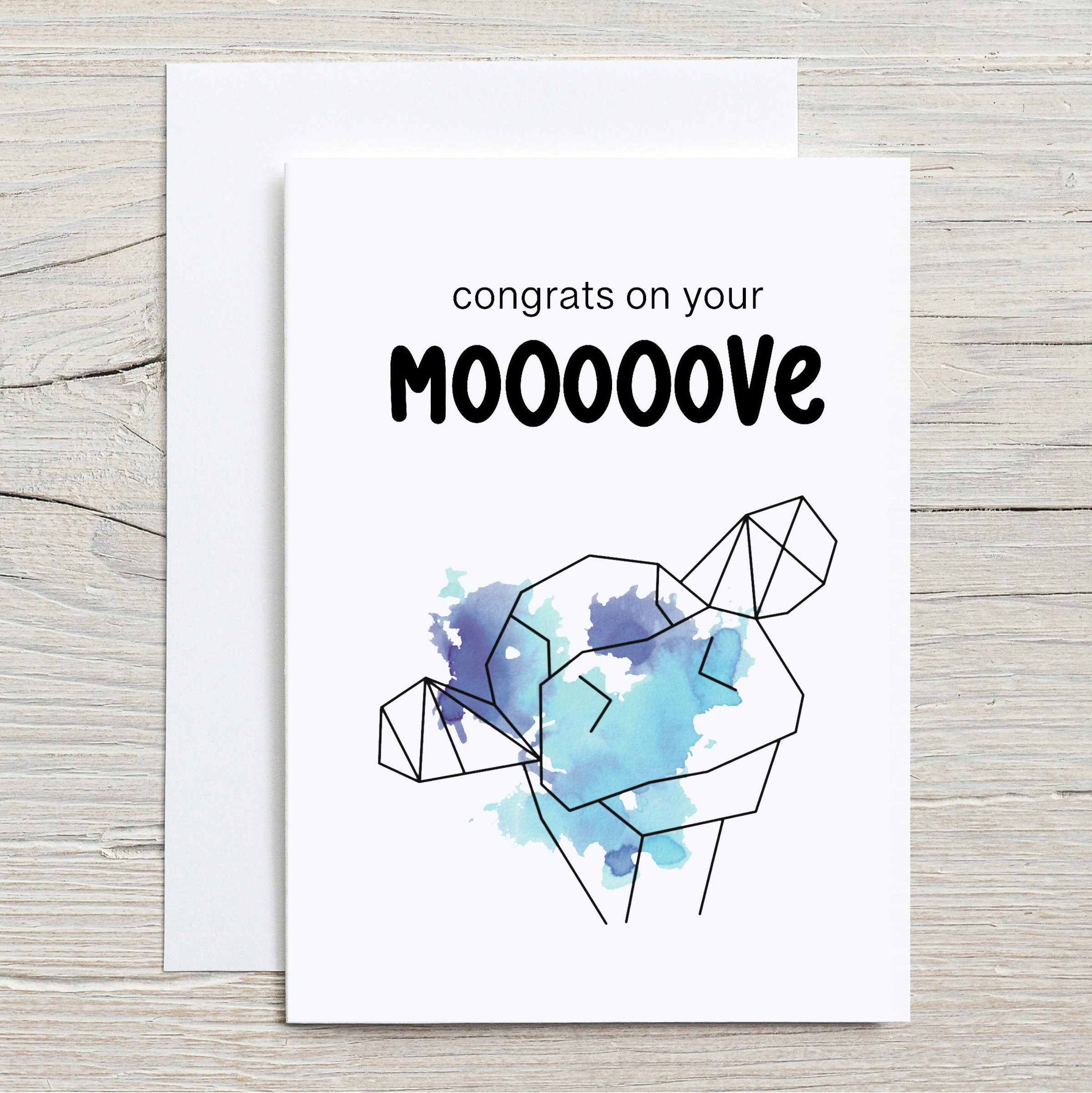 Congrats on Your Move Card folded With Envelope New House - Etsy