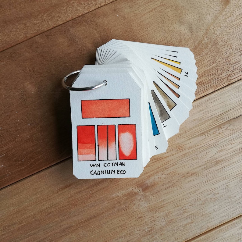 Printable Watercolor Swatch Cards Watercolor Tools - Etsy