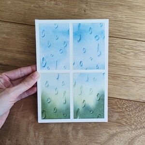 Original Painting, Watercolor Raindrops, Watercolor Landscape, Raindrop ...