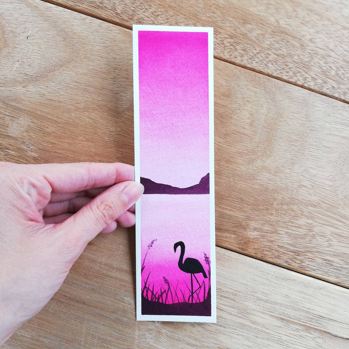 Flamingo Bookmark Watercolor Flamingo Watercolor Bookmark - Etsy