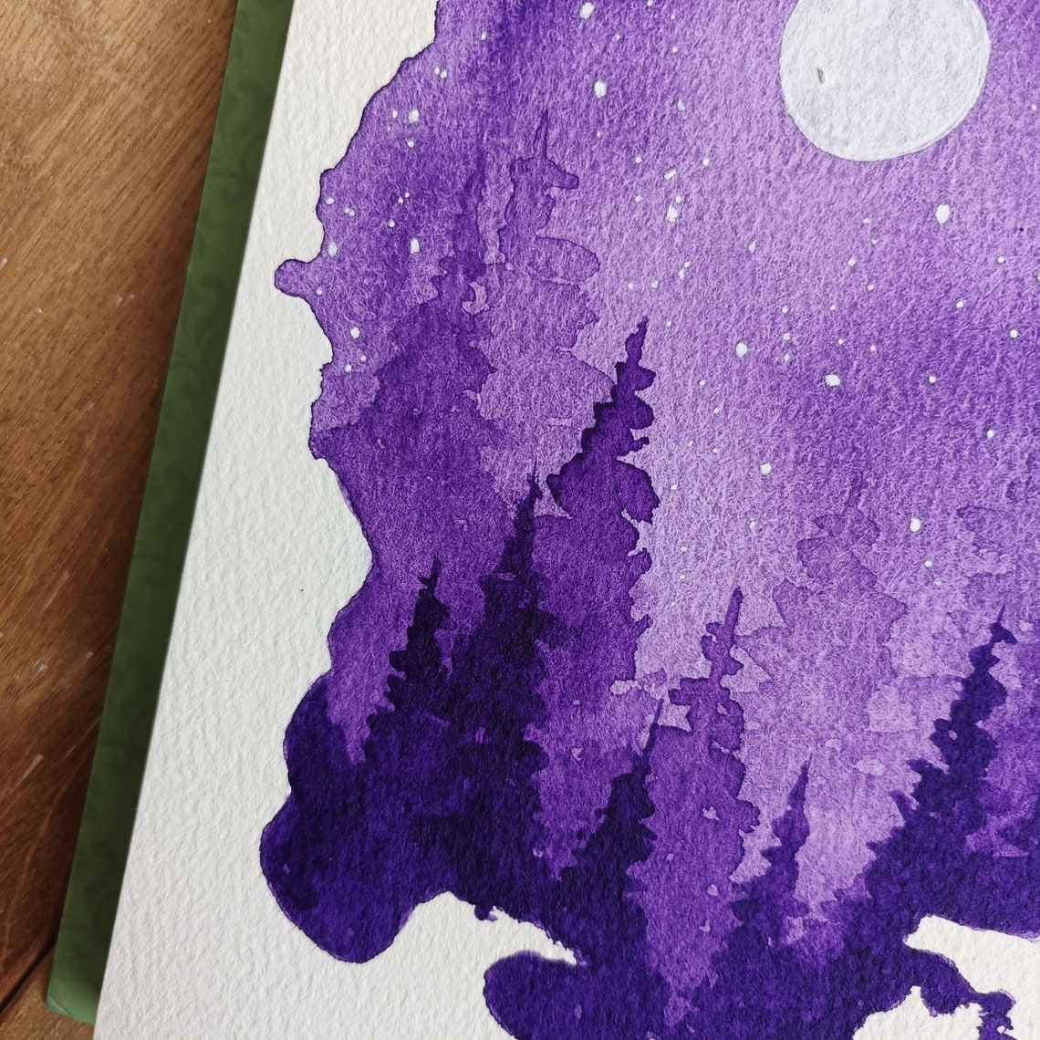 Original Painting, Splatter Painting, Watercolor Splatter, Purple ...