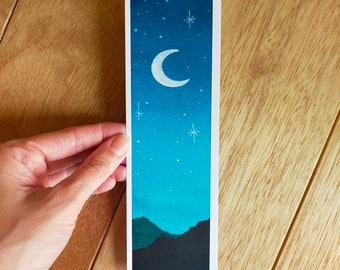 Blue Galaxy Bookmark - Etsy