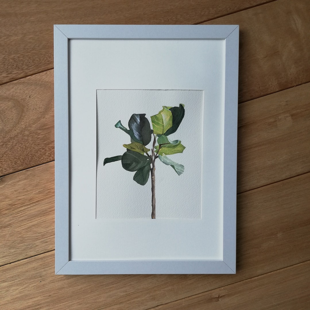 Ficus Watercolor Painting, Original Watercolor Art, Original Aquarel ...