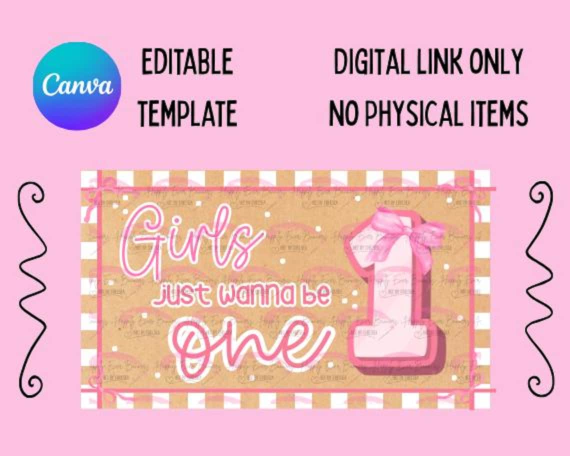 Girls Just Wanna Be One Banner Digital Download - Etsy