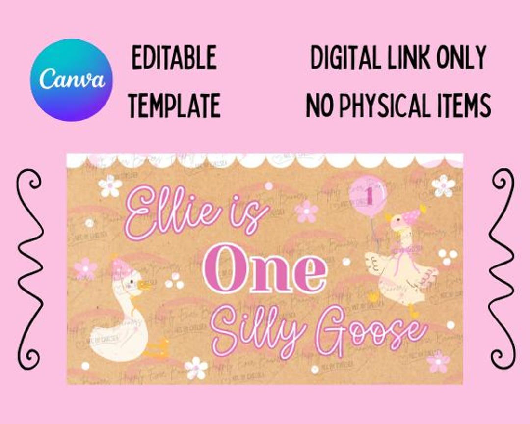 One Silly Goose Banner Digital Download - Etsy