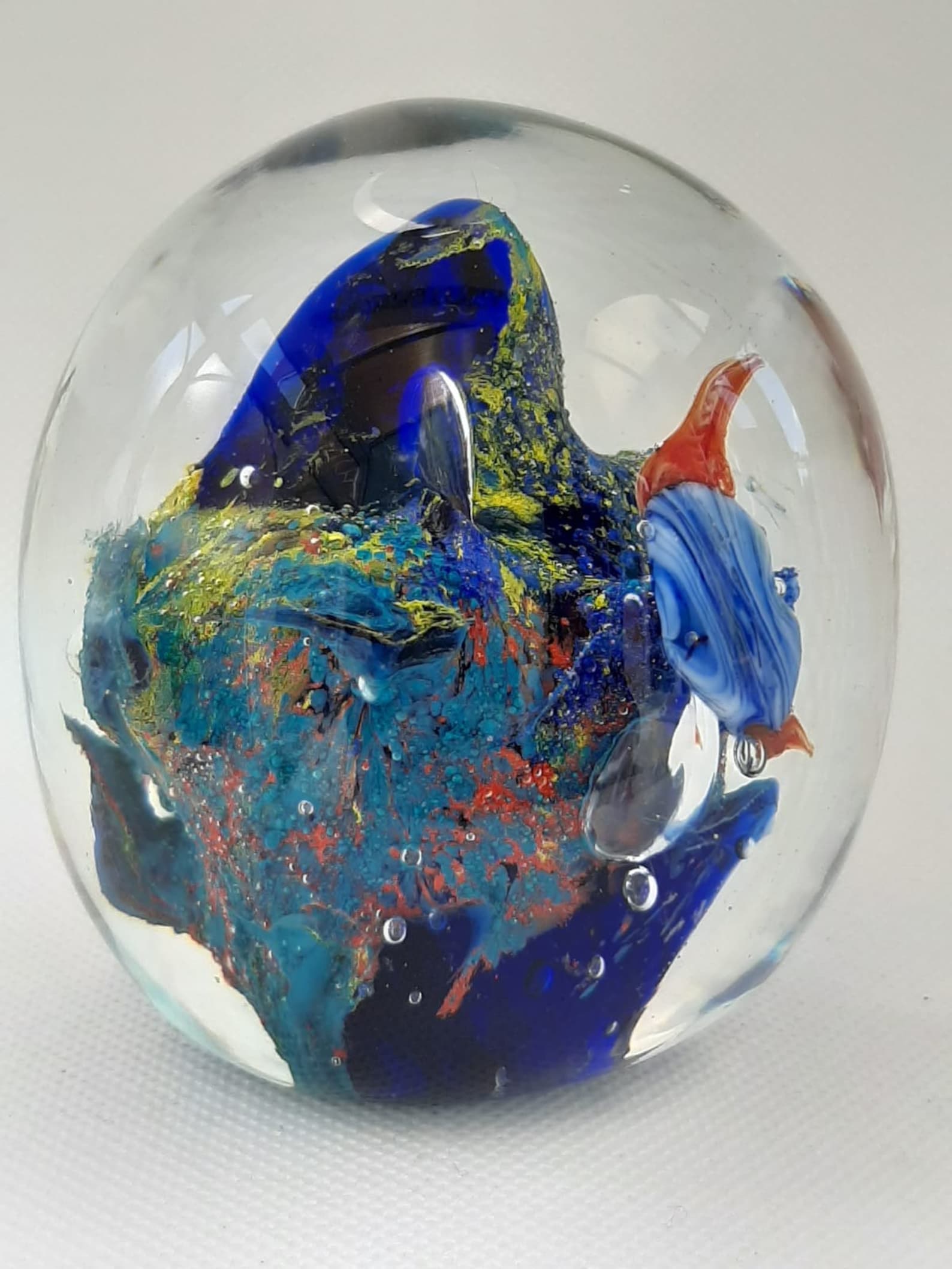 Glass Paperweight With Underwater Sea Scene With Fish c1960 | Etsy