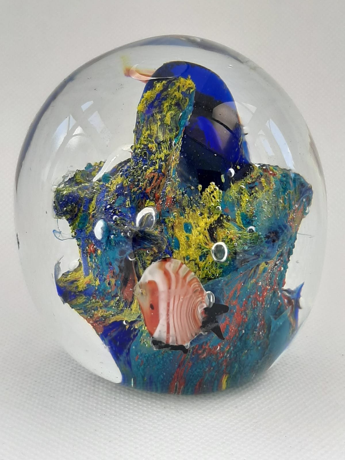 Glass Paperweight With Underwater Sea Scene With Fish C1960 Murano ...